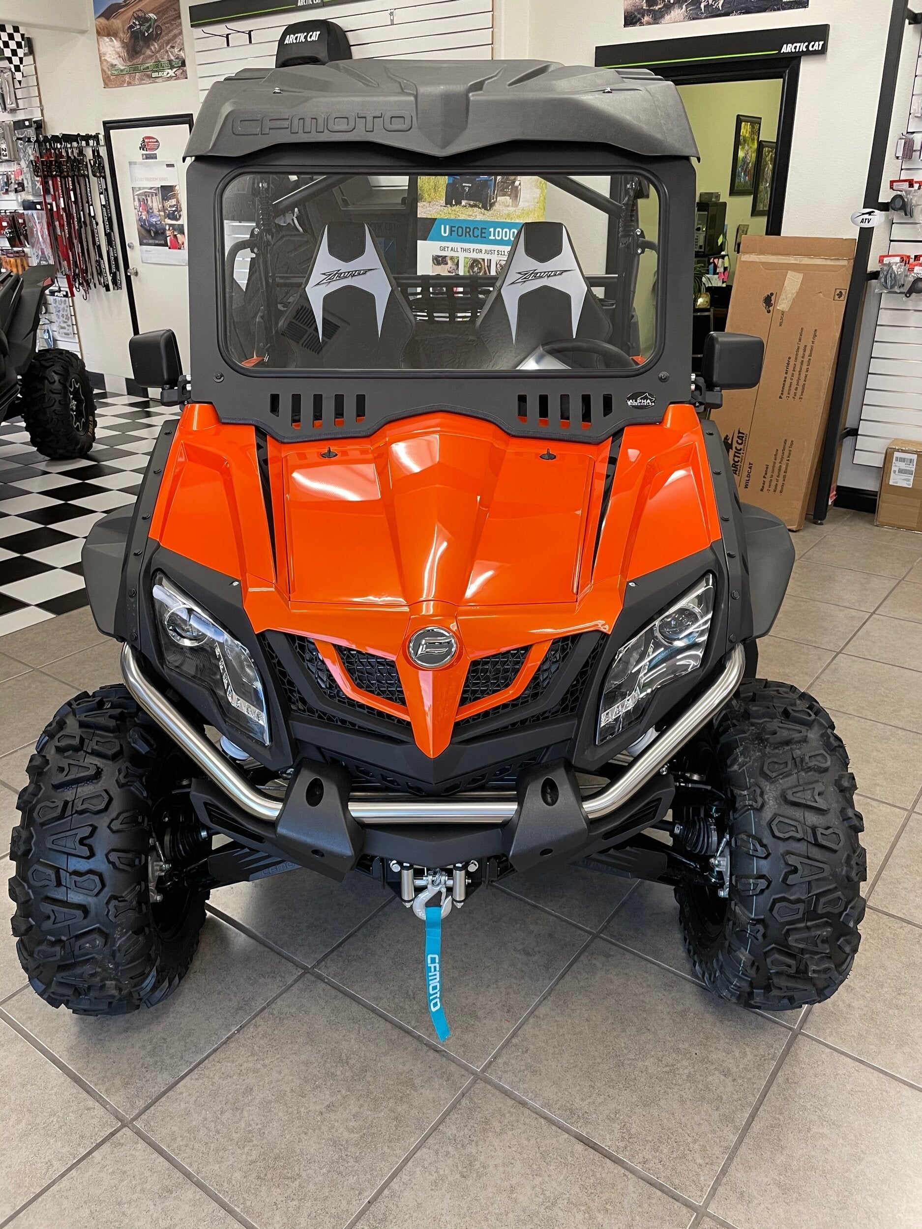 CF Moto Windshields: Vented Laminated Glass Windshields – Alpha Windshields